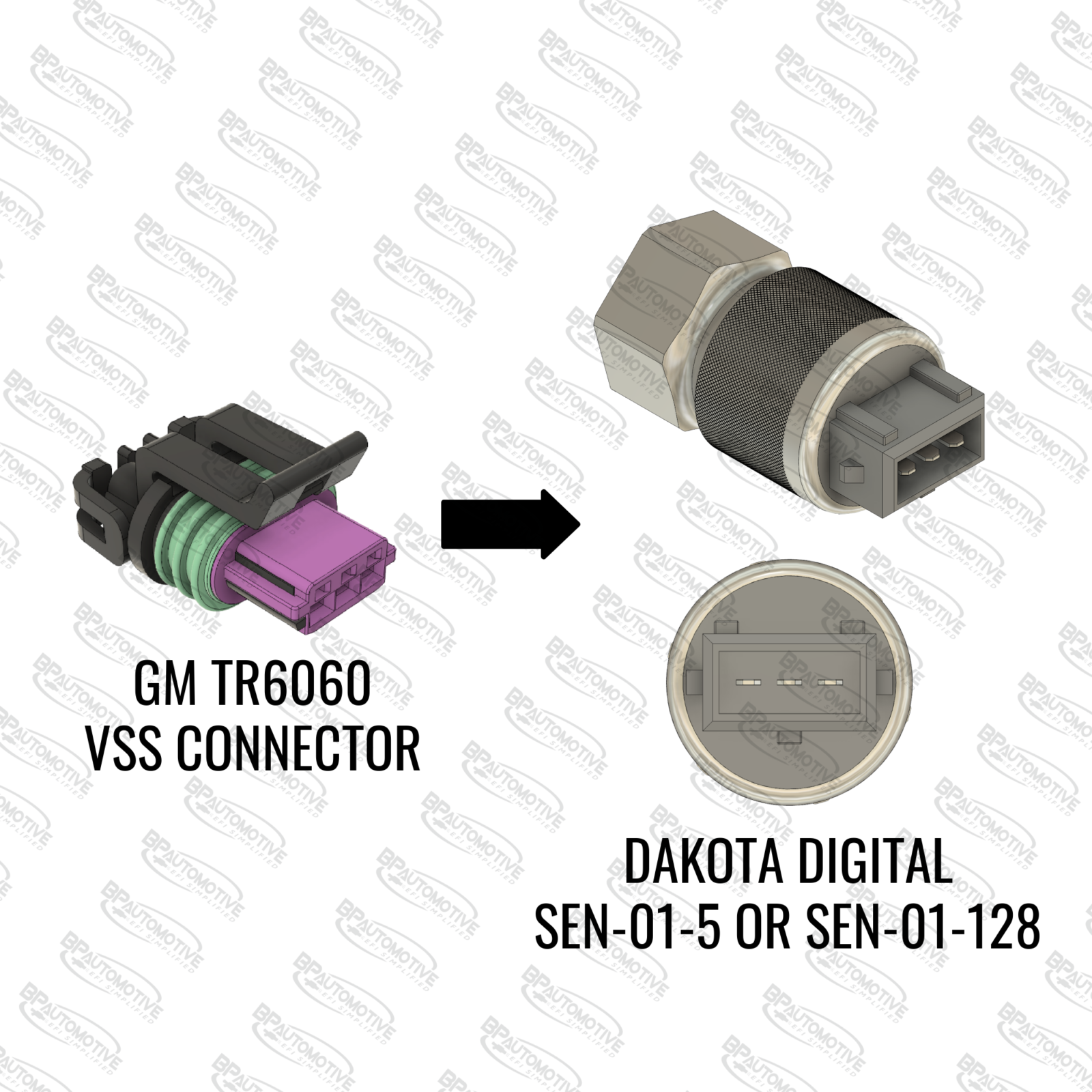 3 Wire GM TR6060 VSS to Dakota Digital Vehicle Speed Sensor (VSS) Adapter